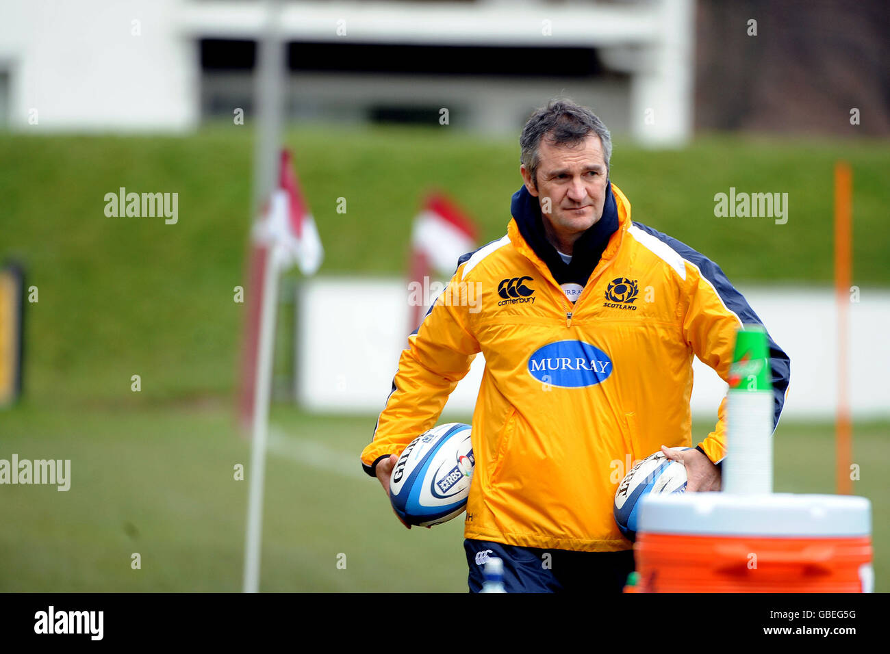 Scotland coach Frank Hadden during the training session at The ...