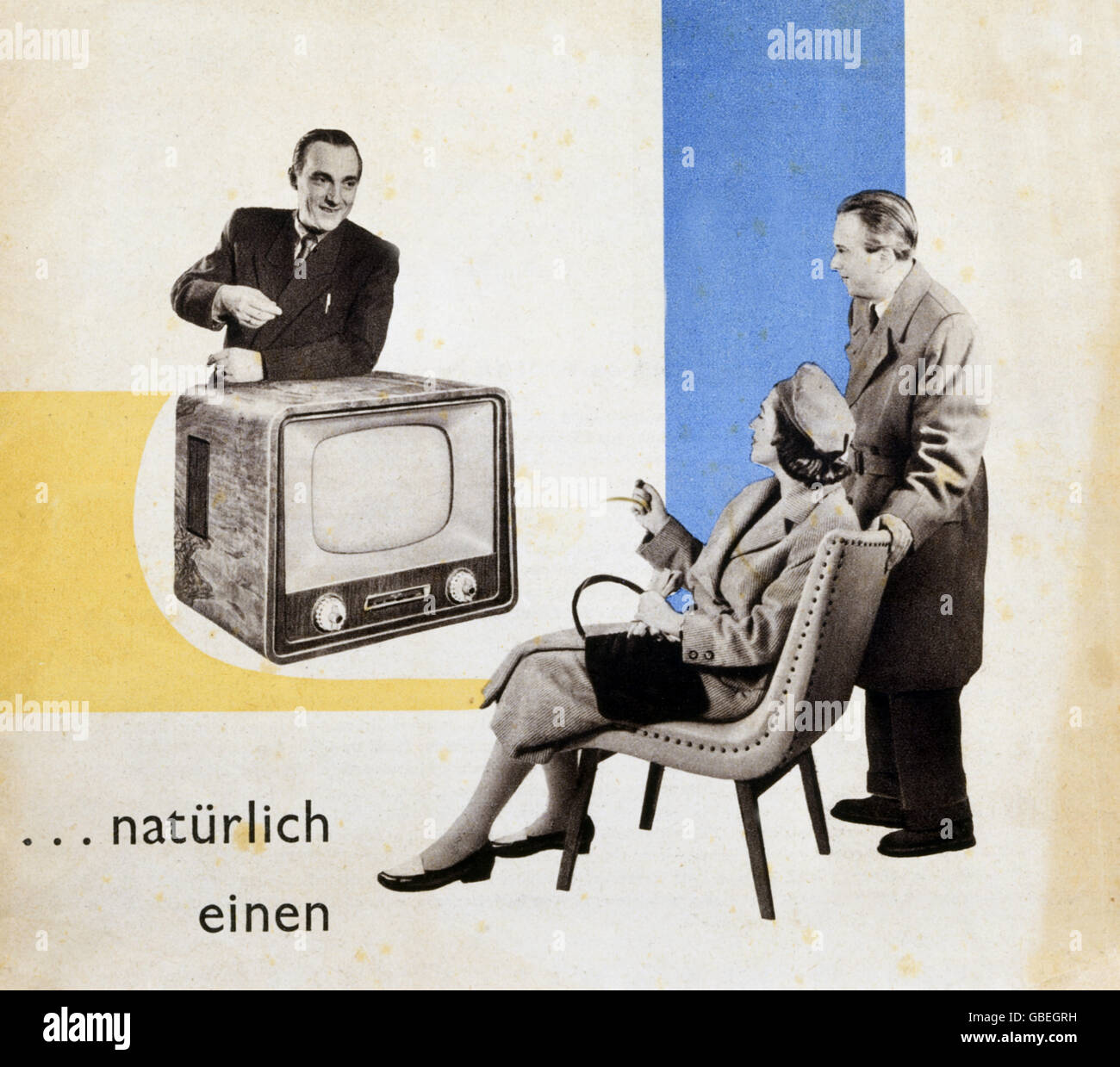 Broadcast television advertising brochure gdr hi-res stock photography ...