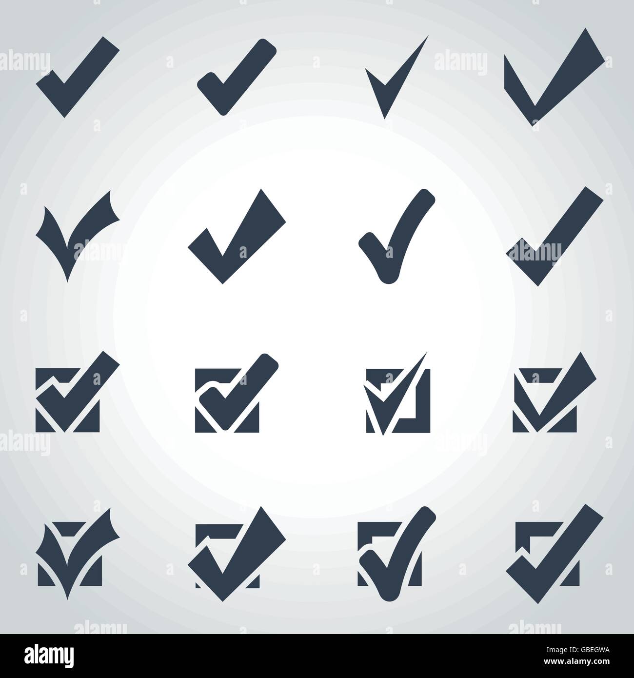 Vector black confirm icon set Stock Vector Image & Art - Alamy