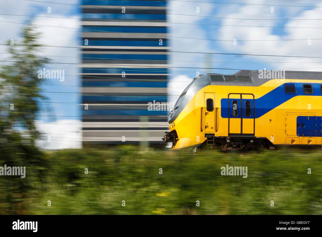 High speed train with motion blur hi-res stock photography and images ...