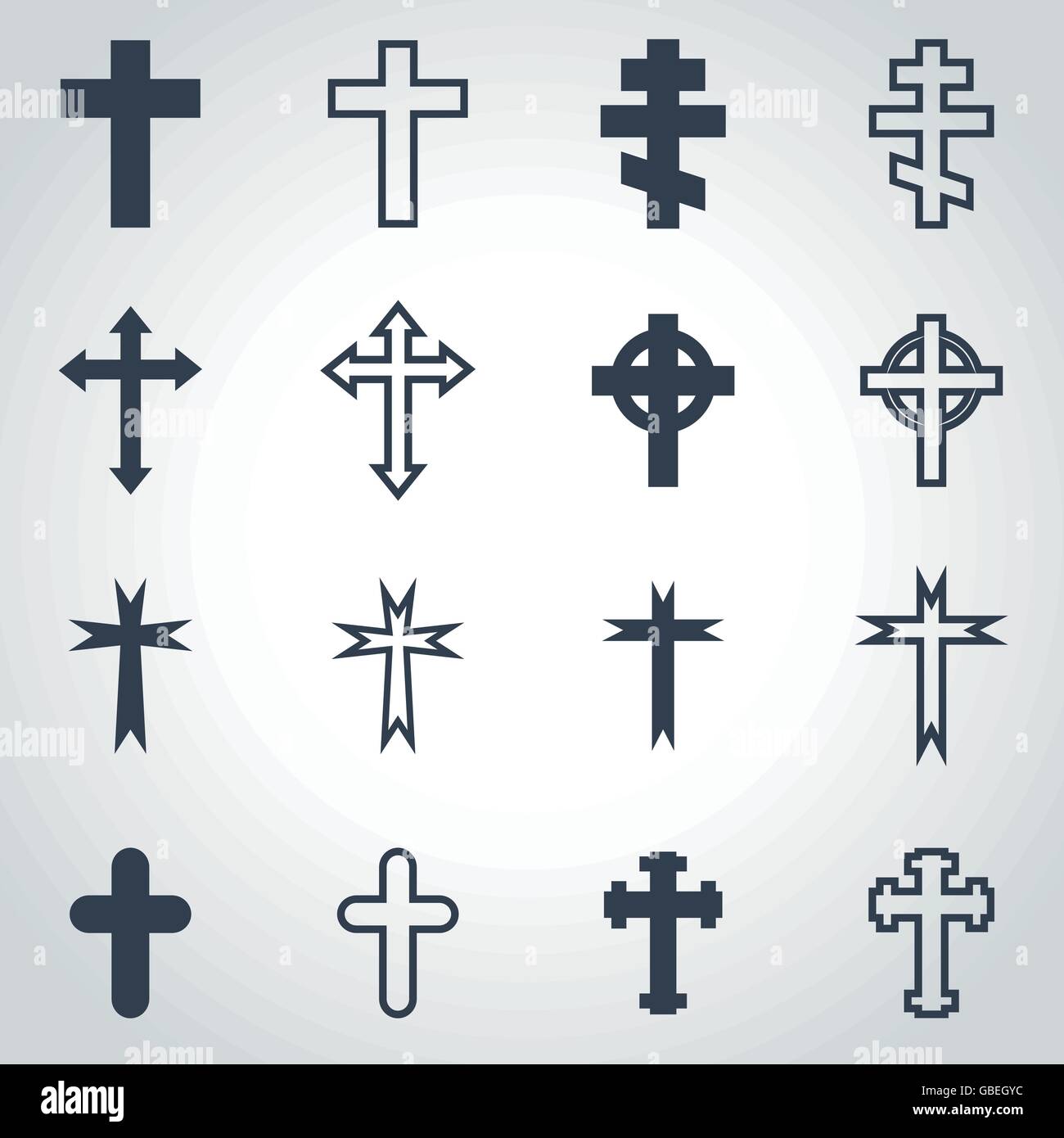 Vector black crosses icon set Stock Vector Image & Art - Alamy