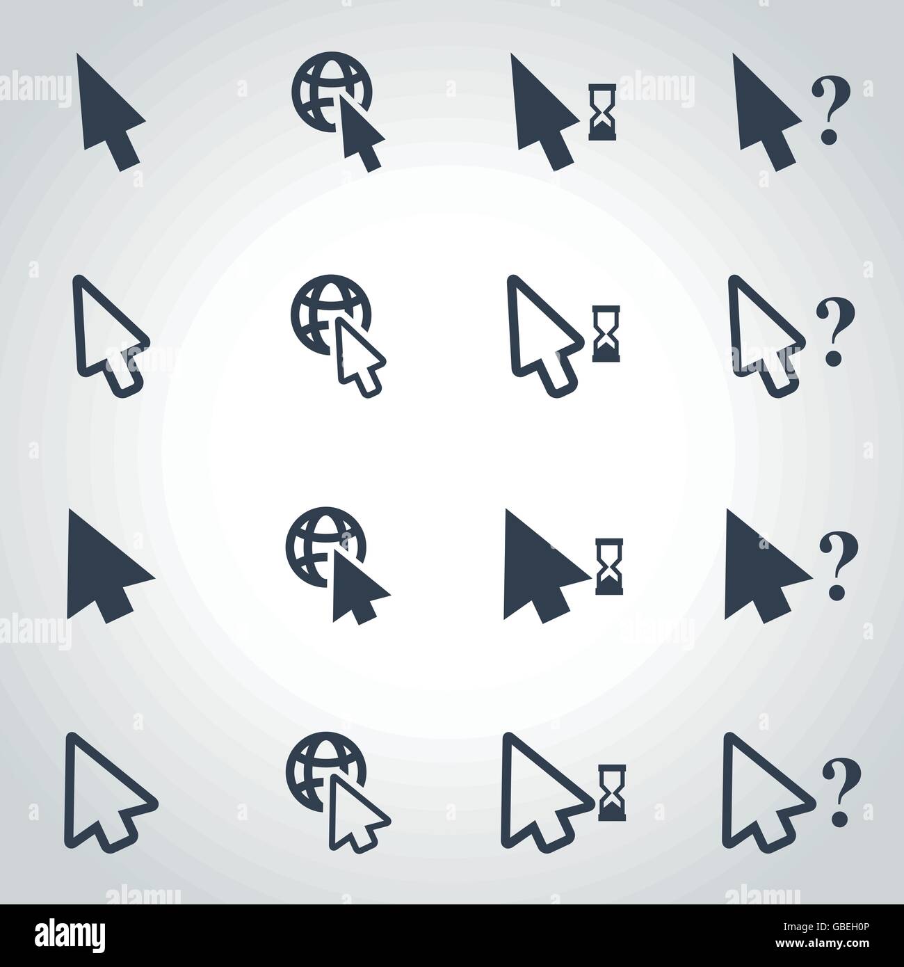 Vector black cursor icon set Stock Vector Image & Art - Alamy