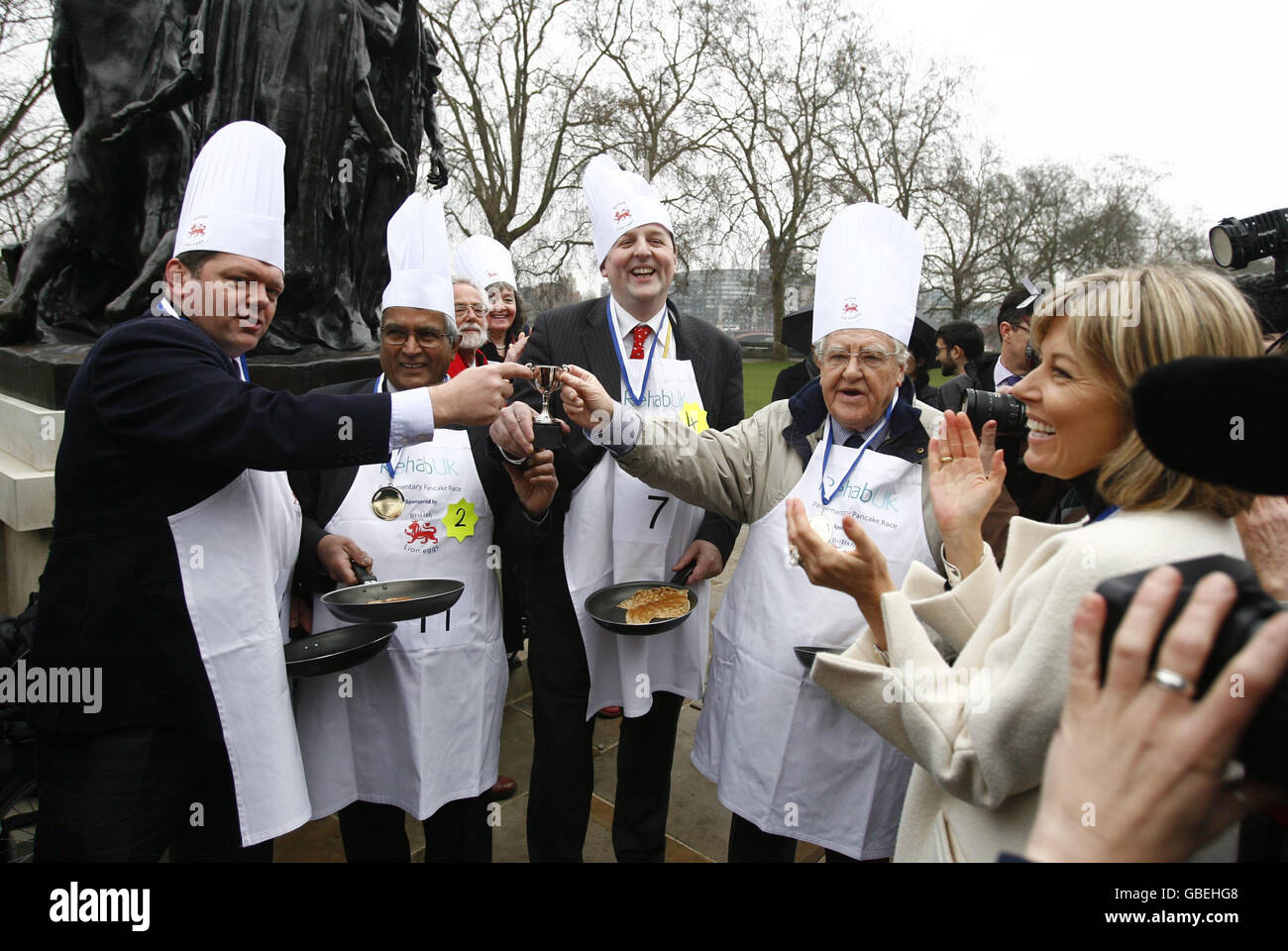 ITV Newsreader Mary Nightingale awards a trophy to members of the House ...