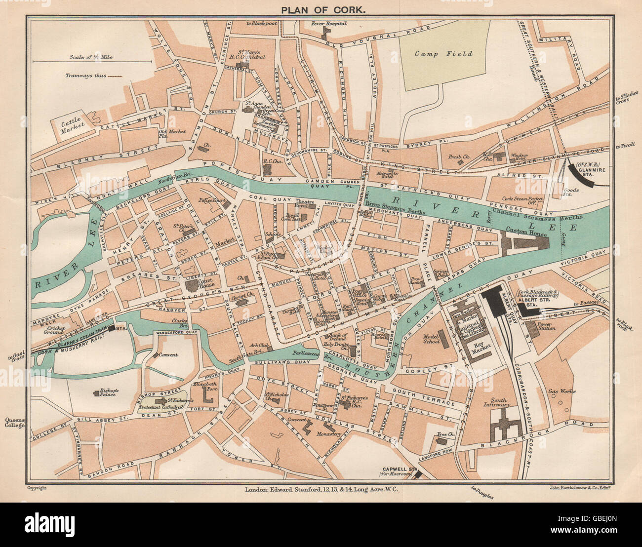 Antique map of cork hi-res stock photography and images - Alamy