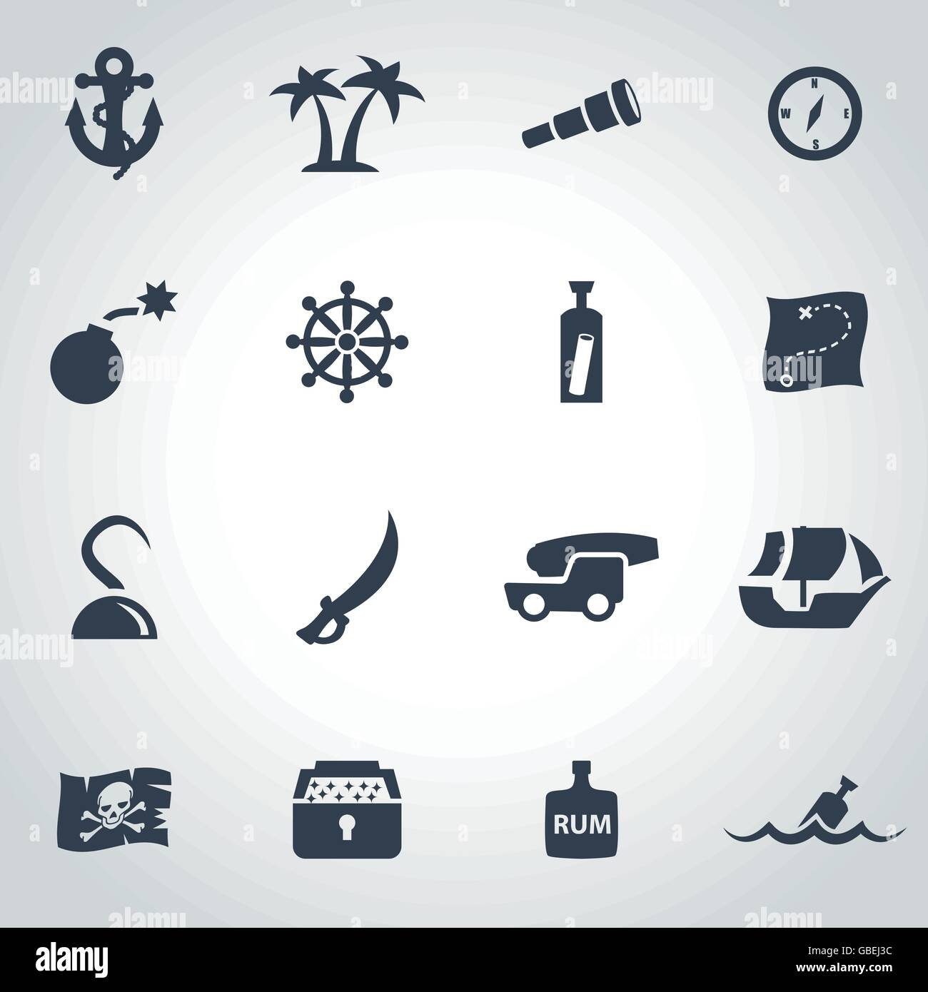 Pirate ship wheel icon Stock Vector Images - Alamy