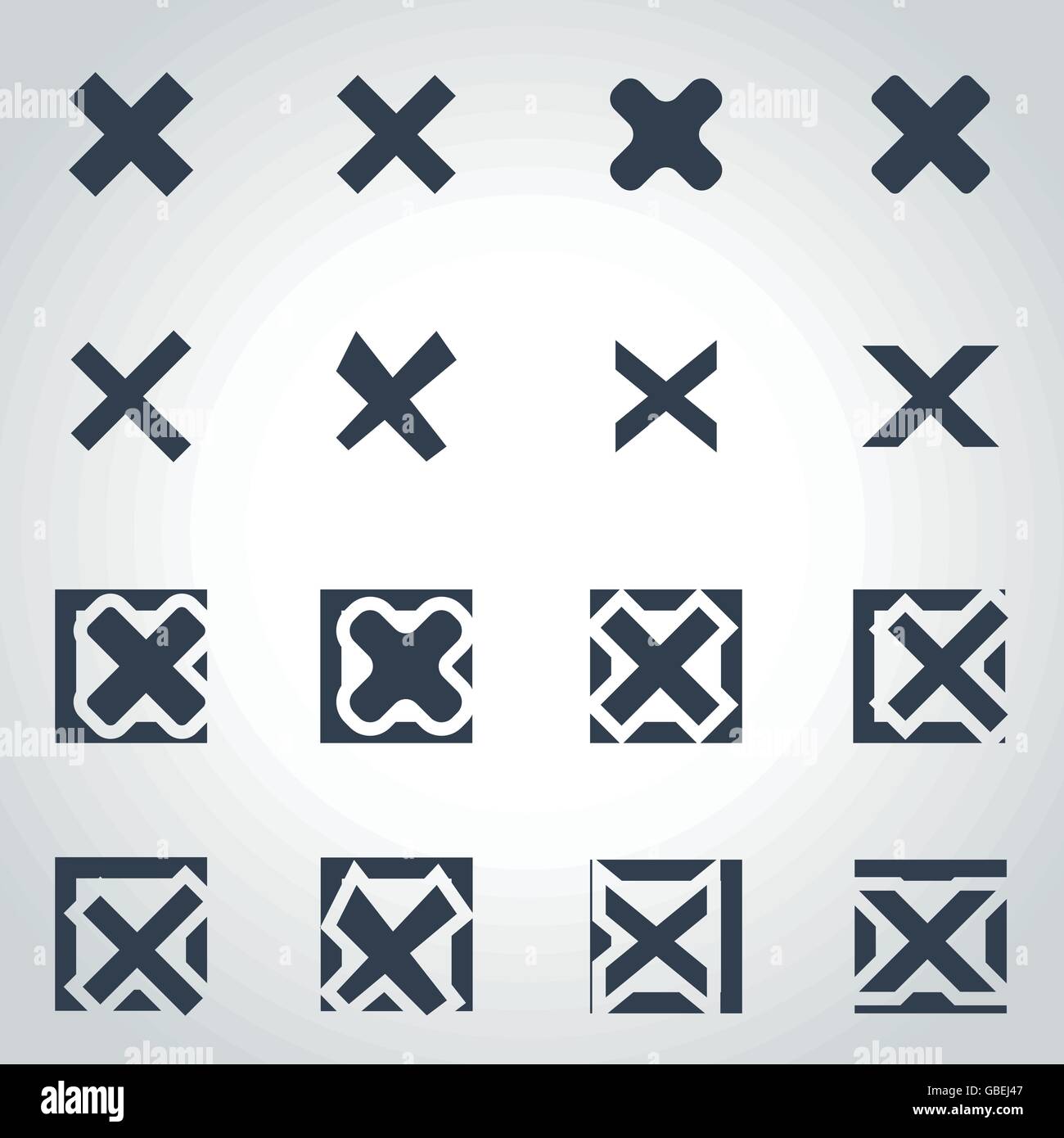 Vector black rejected icon set Stock Vector Image & Art - Alamy