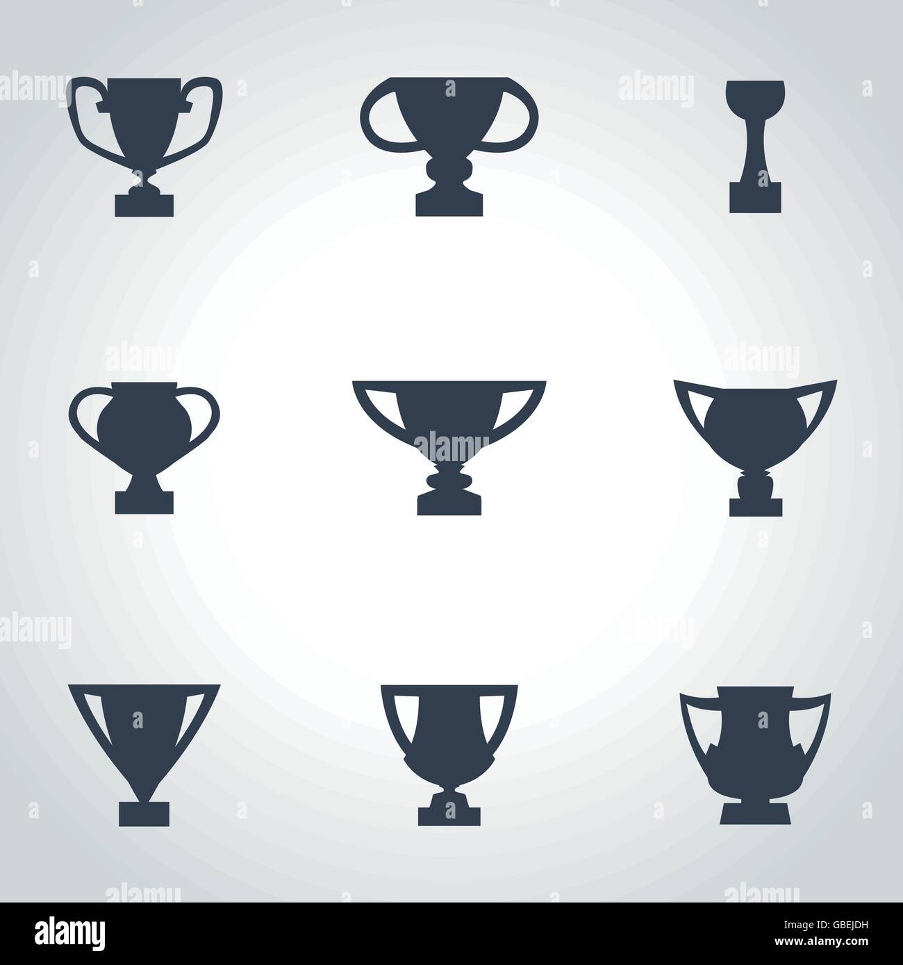 Vector black trophy icon set Stock Vector Image & Art - Alamy