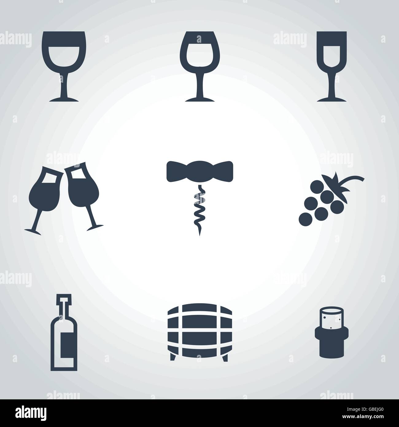 White wine glass black Stock Vector Images - Alamy