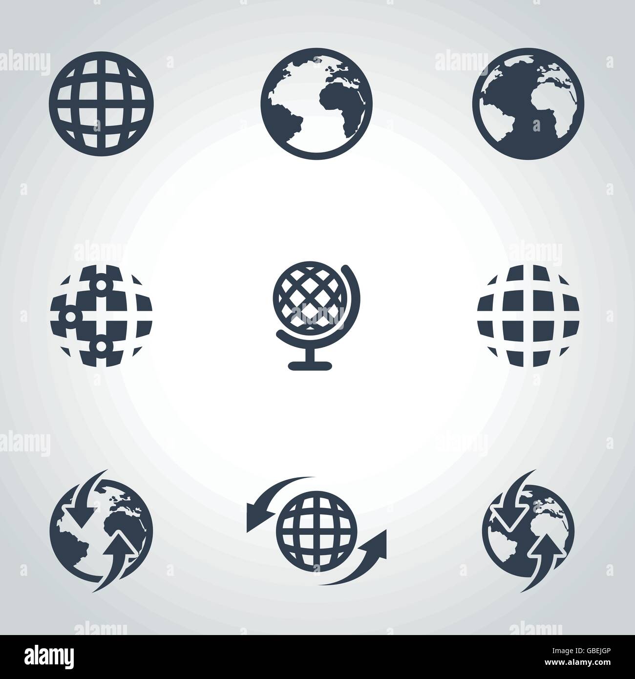 Vector black world map icon set Stock Vector Image & Art - Alamy