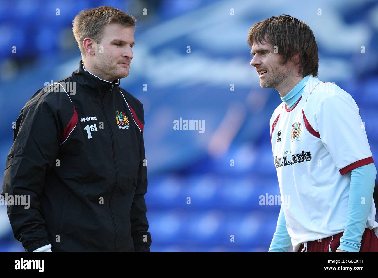 Burnley's Christian Kalvenes (left) and Graham Alexander in ...