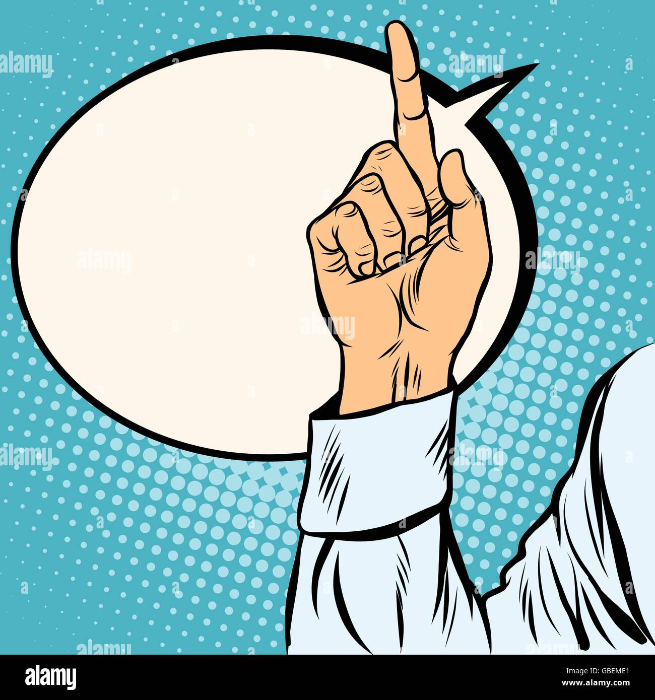 Male index finger pop art hi-res stock photography and images - Alamy