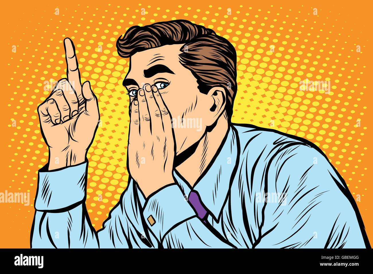 Business man big secret gossip rumor Stock Vector Image & Art - Alamy