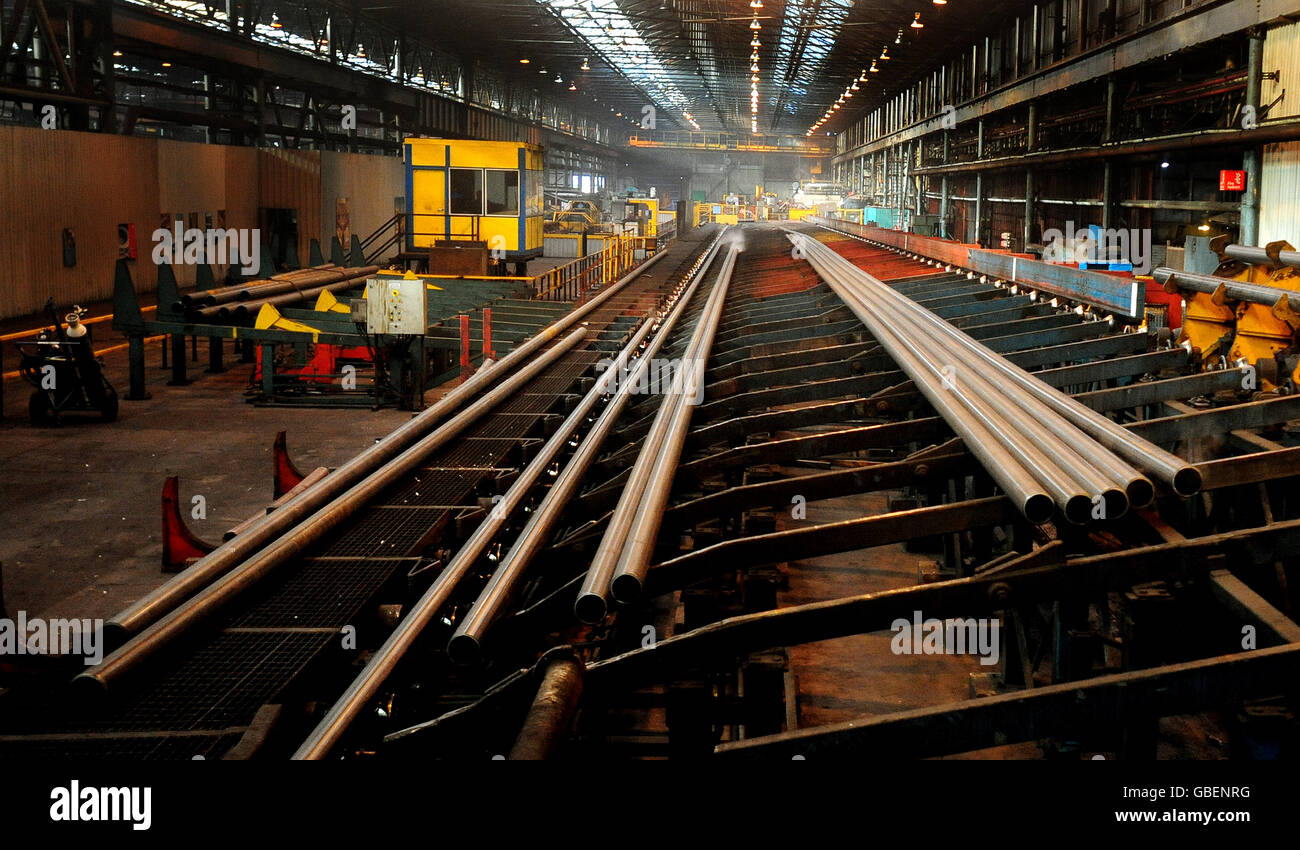 General view of the Corus Steel plant, Corby, Northamptonshire Stock ...