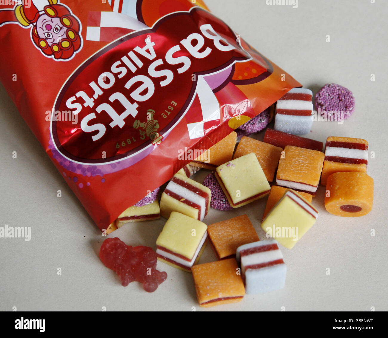 A general view of bassetts allsorts liquorice sweets hi-res stock ...