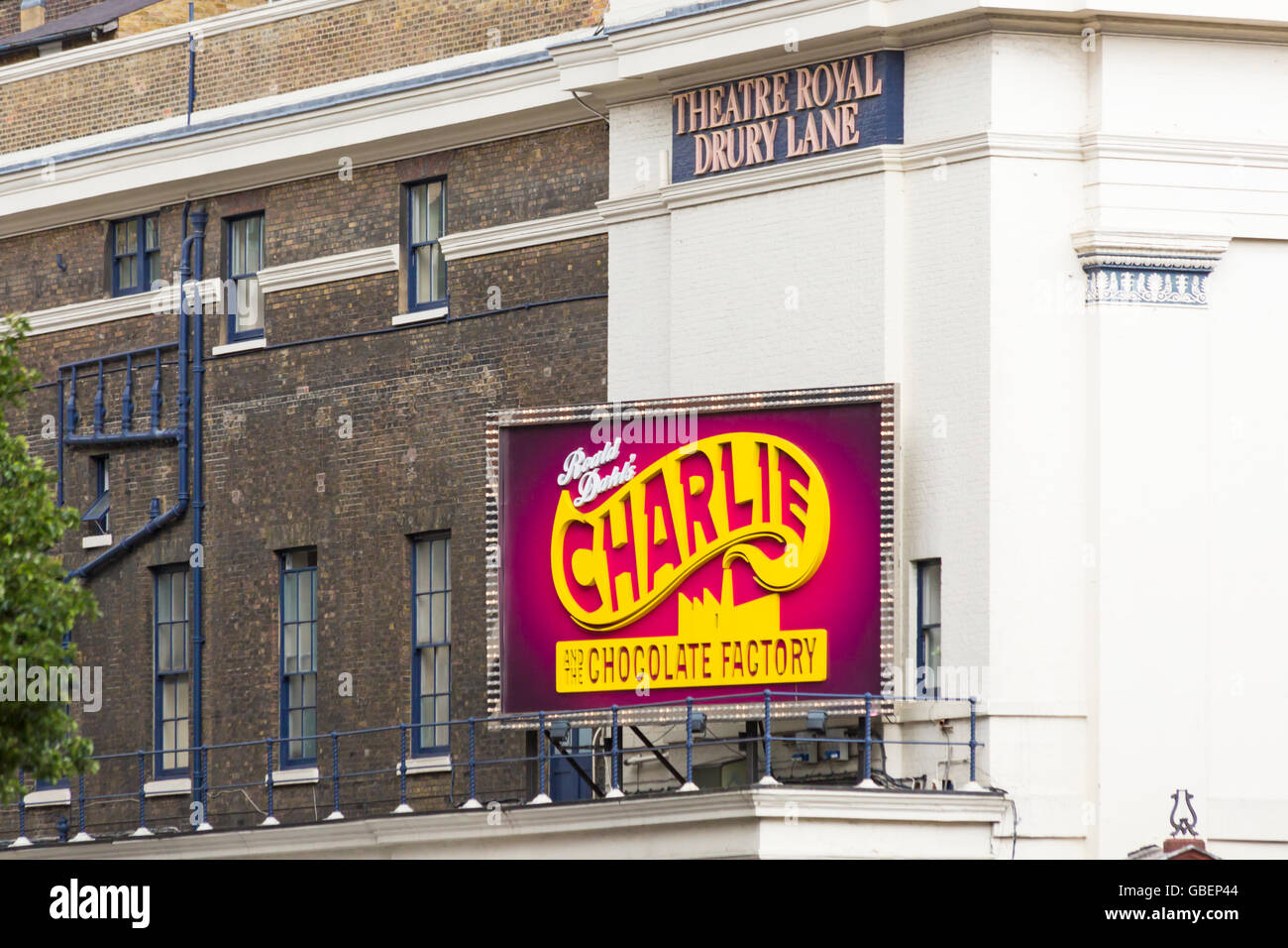 Sign promoting Roald Dahl's Charlie and the Chocolate Factory at ...