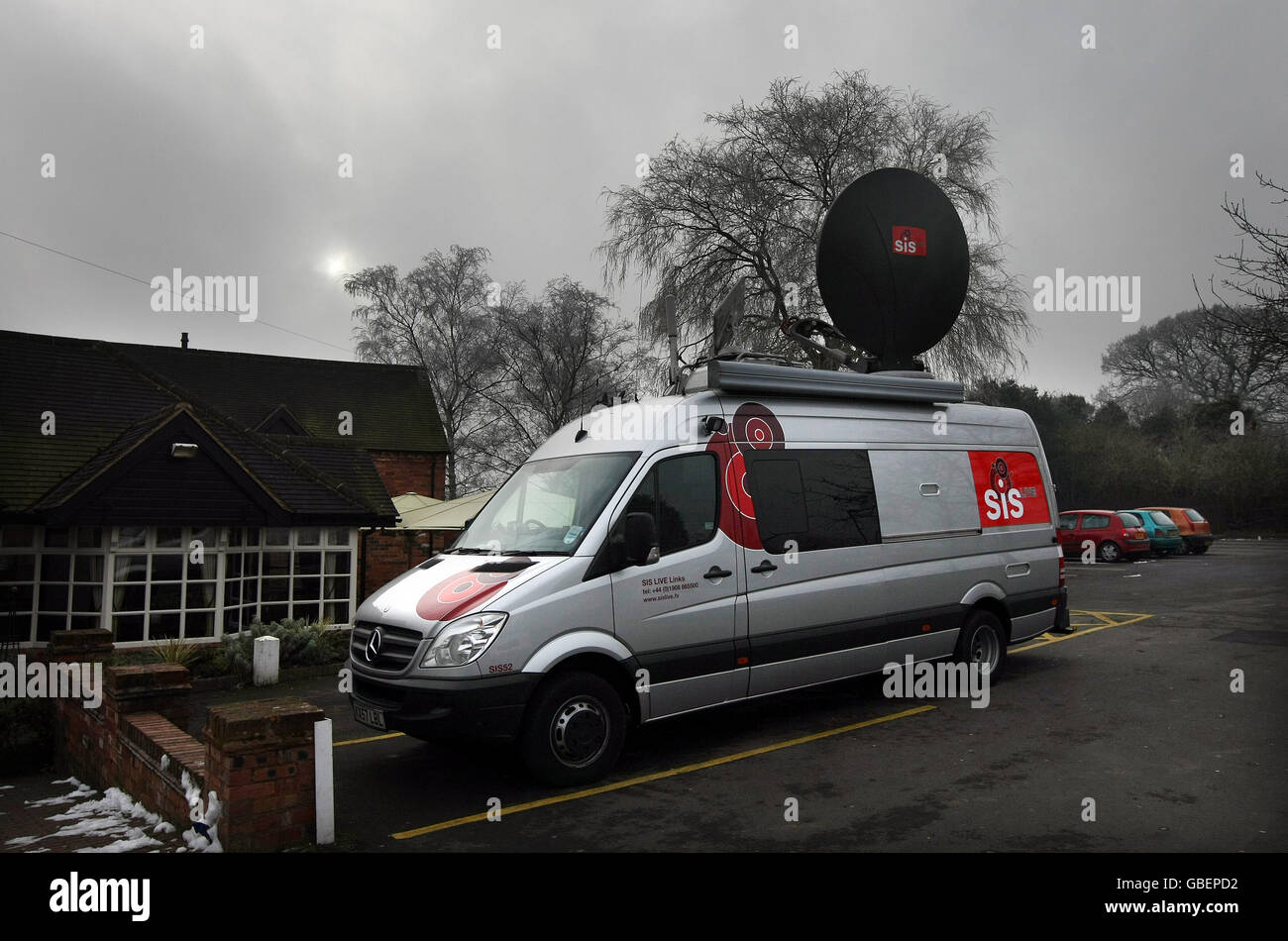 TV Broadcast vehicles Stock Photo - Alamy