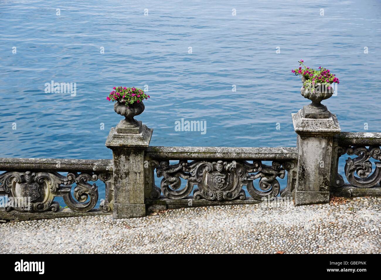 balustrade, garden, Villa Monastero, museum, Varenna, Lake Como, Lago ...