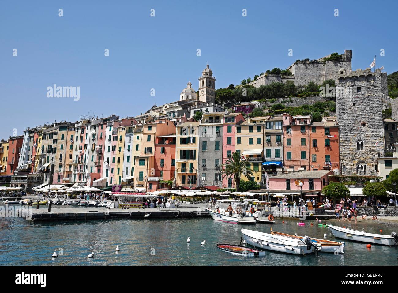 waterfront, promenade, harbour, Porto Venere, Portovenere, La Spezia ...