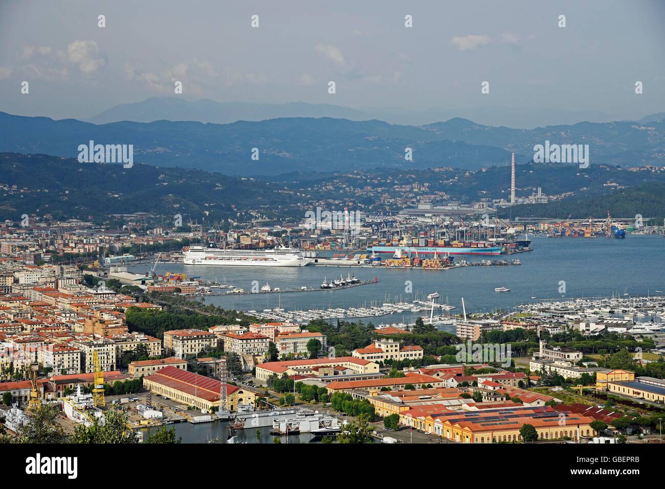 cityscape, harbour, La Spezia, Liguria, Italy Stock Photo - Alamy
