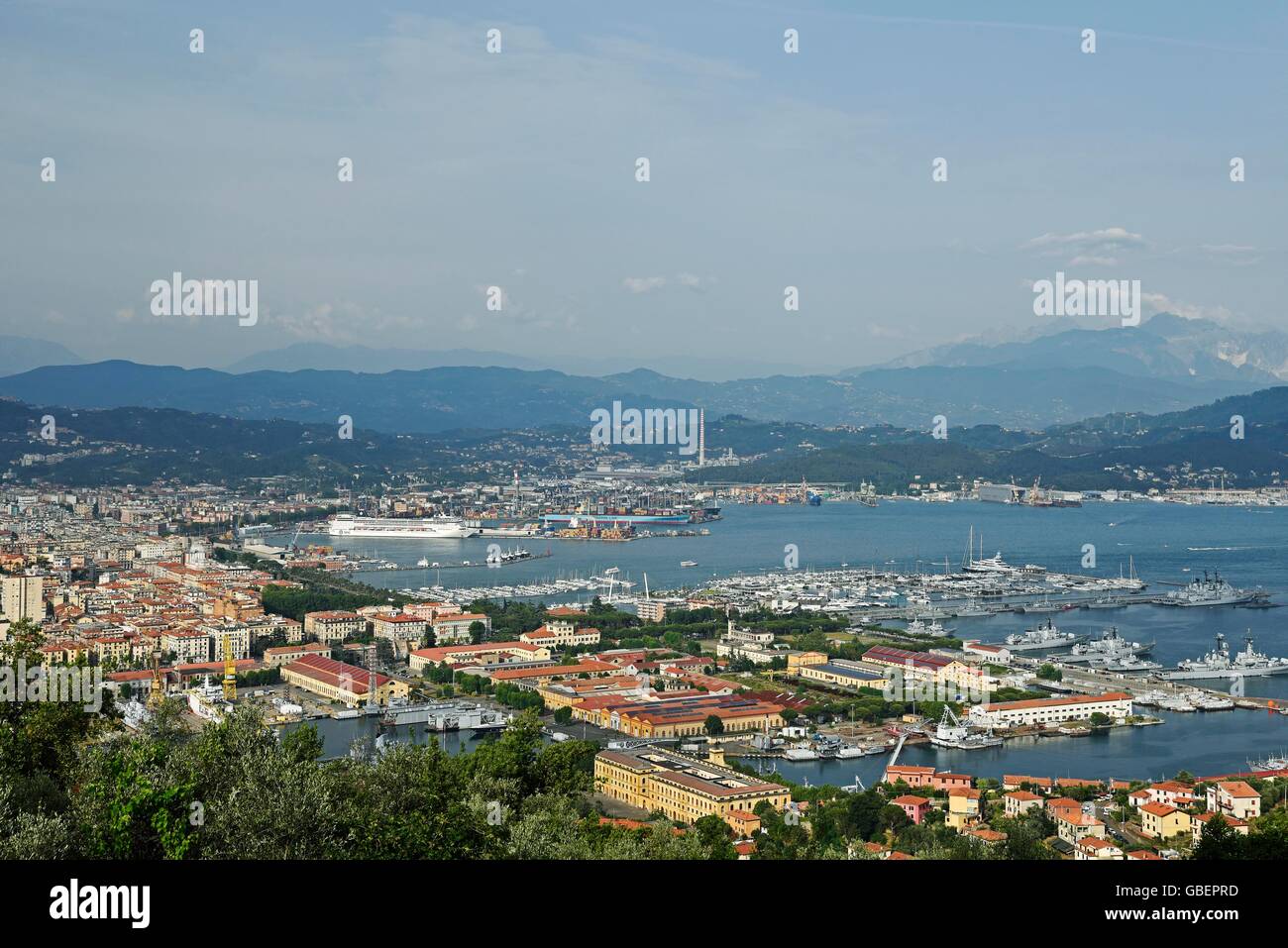cityscape, harbour, La Spezia, Liguria, Italy Stock Photo - Alamy