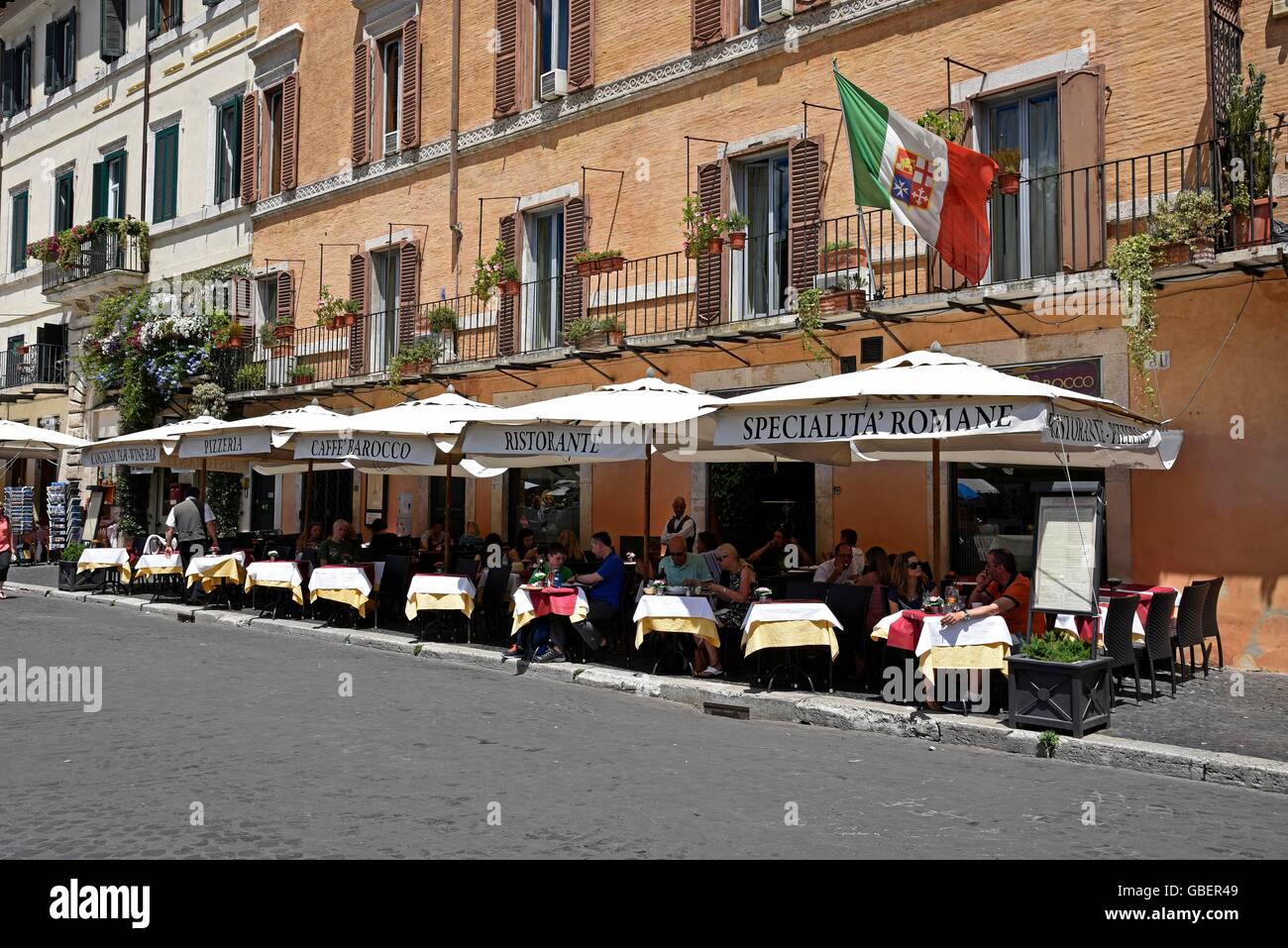 Restaurant, tourists, Piazza Navona, square, Rome, Lazio, Italy Stock ...