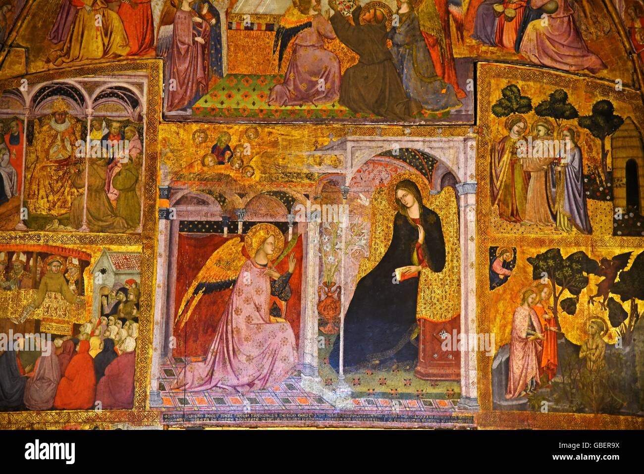 fresco, Portiunkula, chapel, Santa Maria degli Angeli, basilica, church ...