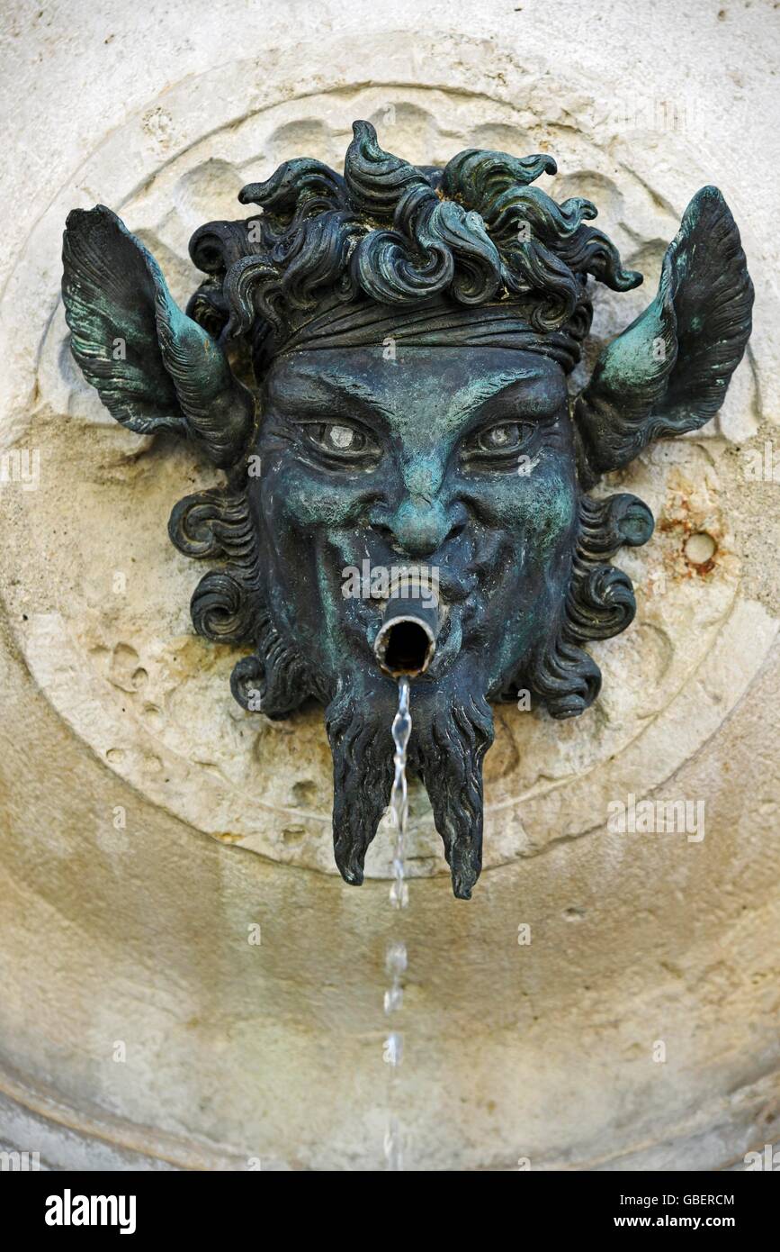 demon, gargoyle, Fontana del Calamo, fountain, Ancona, Marche, Italy ...