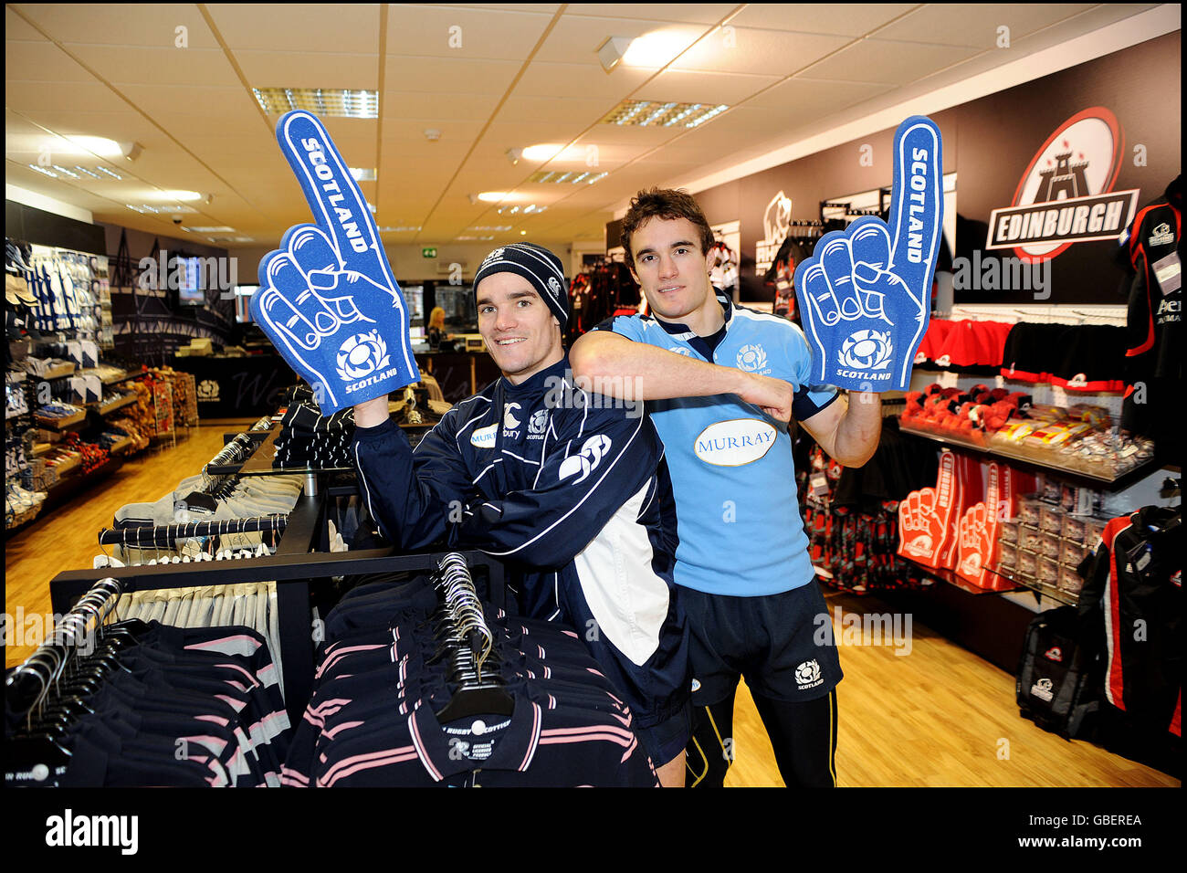 Thom and Max Evans promote Murrayfields newly opened Rugby Store (under ...
