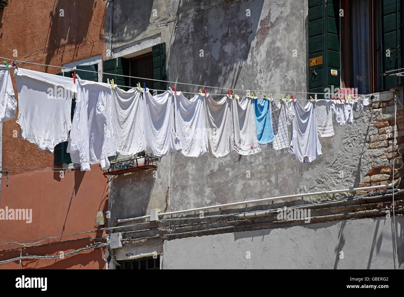 Clothes line in venice hi-res stock photography and images - Alamy
