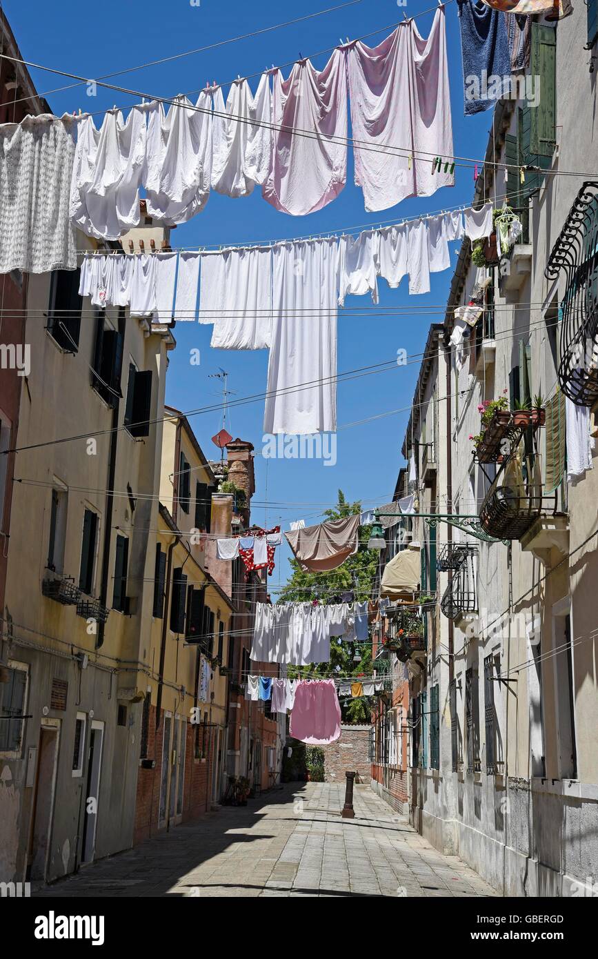 Clothesline Clotheslines Venice Italy High Resolution Stock Photography ...