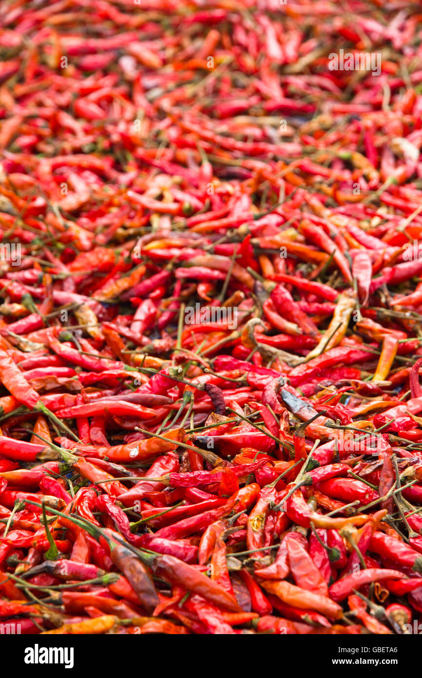 Dried Red Chilli Background Stock Photo - Alamy