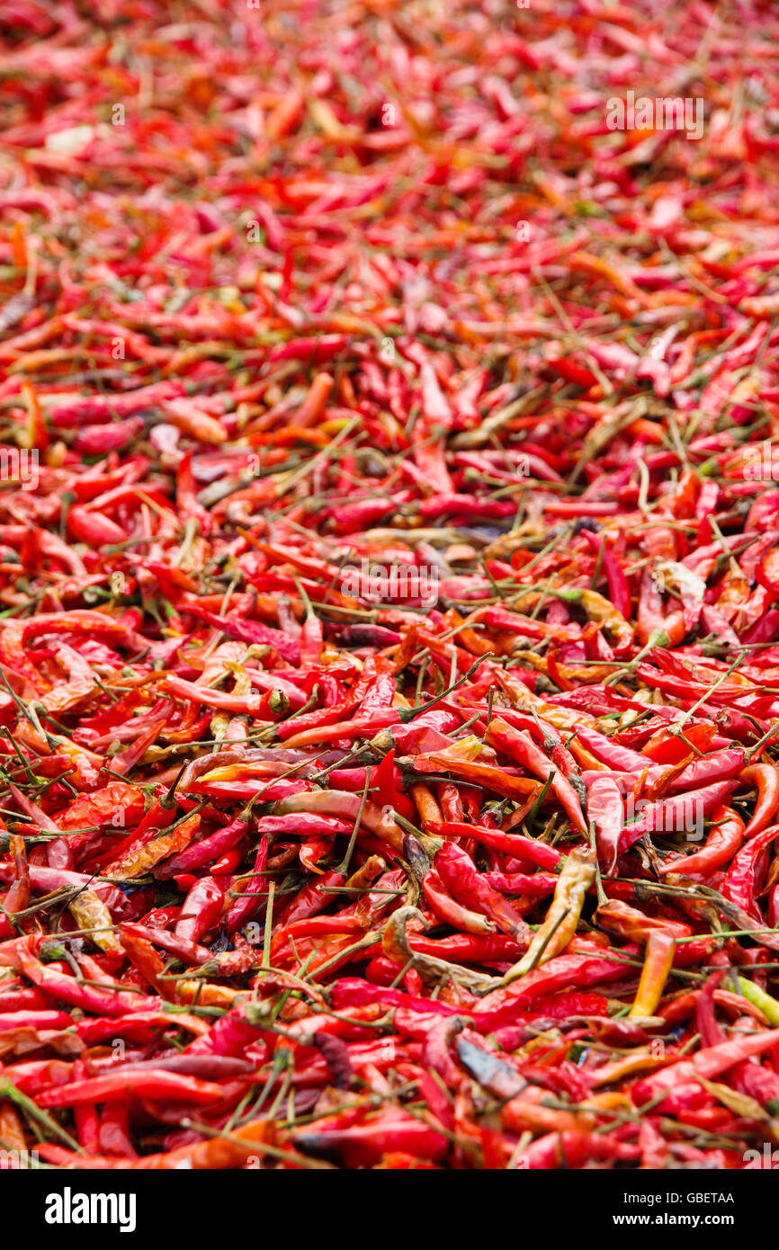 Dried Red Chilli Background Stock Photo - Alamy