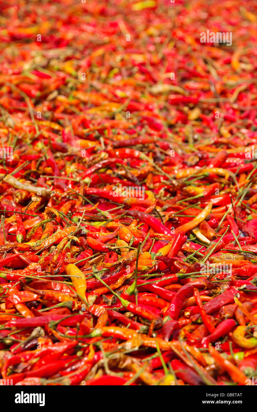 Dried Red Chilli Background Stock Photo - Alamy