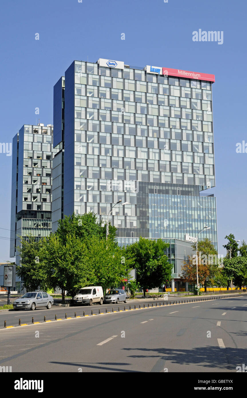 Modern high-rise office building, Bucharest, Romania Stock Photo - Alamy