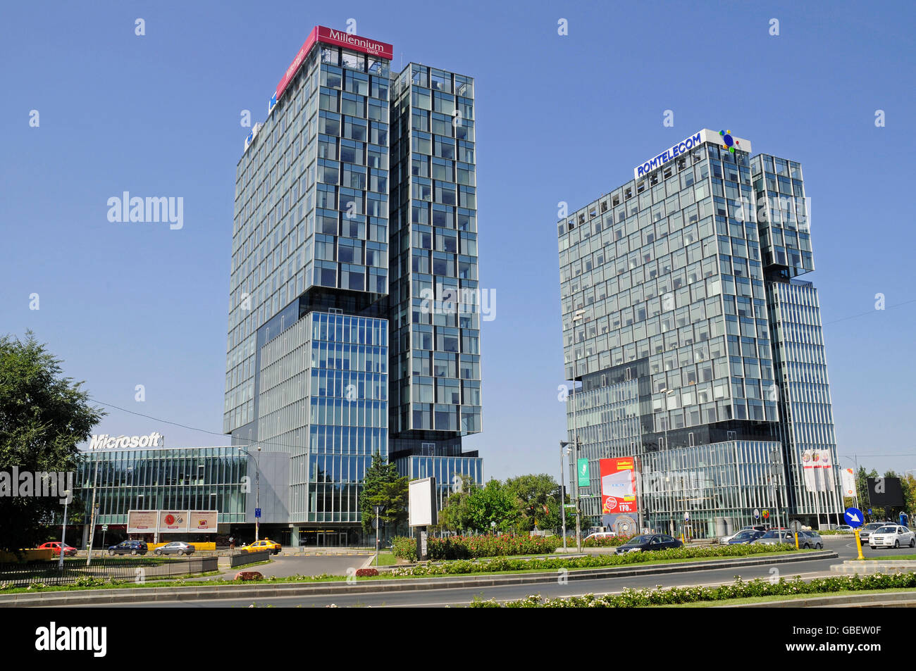 Modern high-rise office buildings, Bucharest, Romania Stock Photo - Alamy