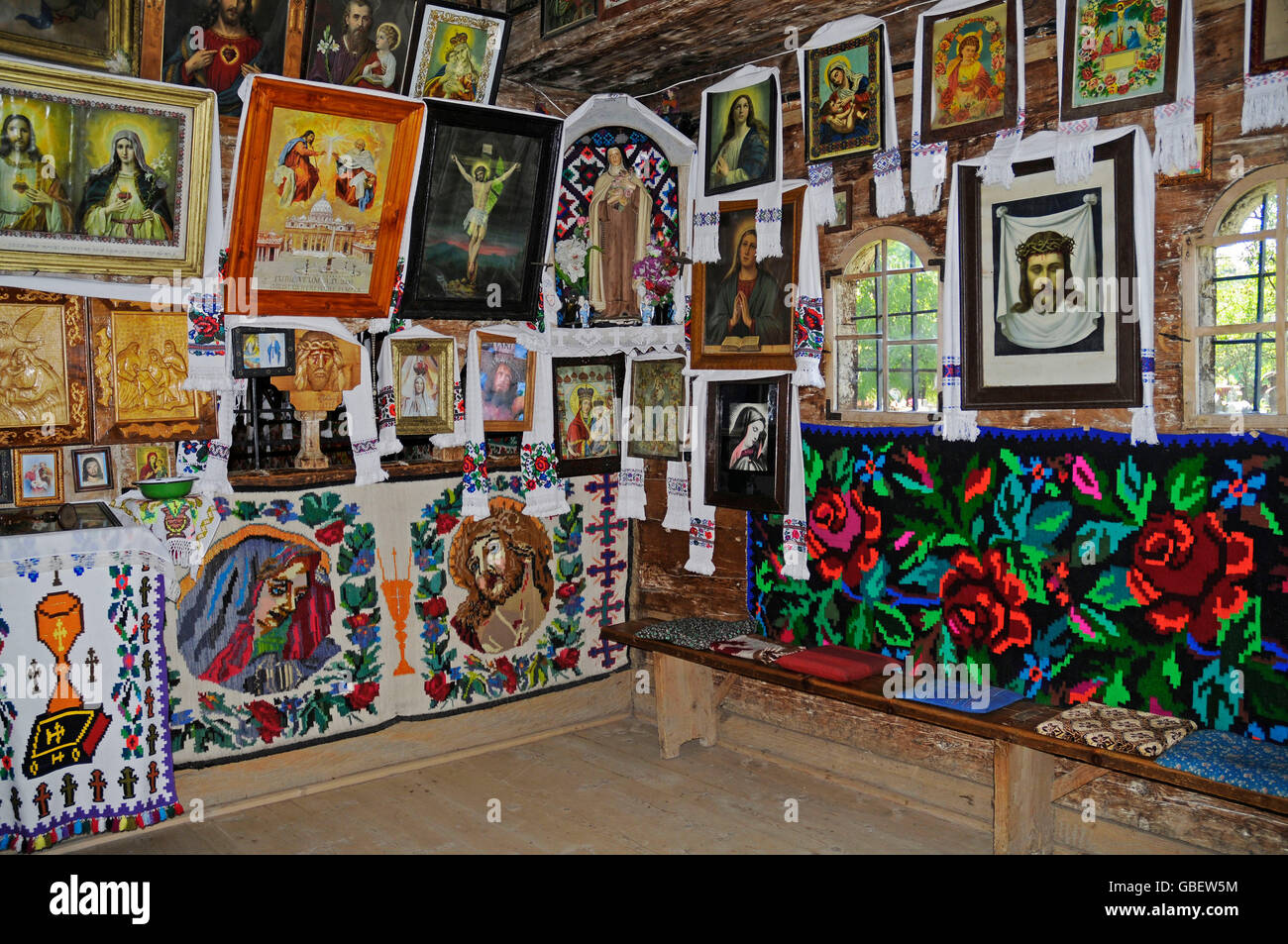 Biserica de Lemn, wooden church, Leud village, Maramures, Romania Stock ...