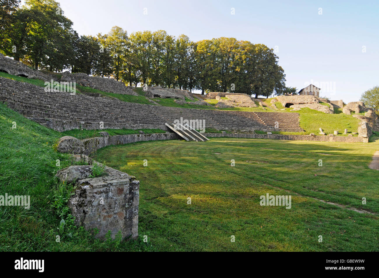 Roman amphitheatre, Autun, Saone-et-Loire, Burgundy, France / Bourgogne ...
