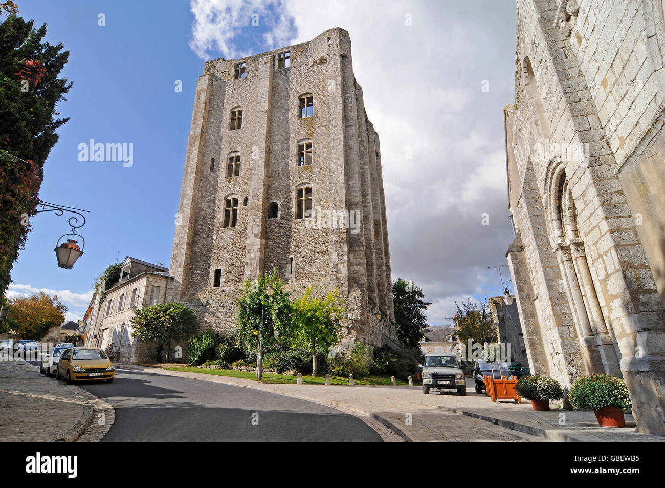 Castle tower Donjon, fortress Beaugency, Beaugency, Orleans, Loiret ...