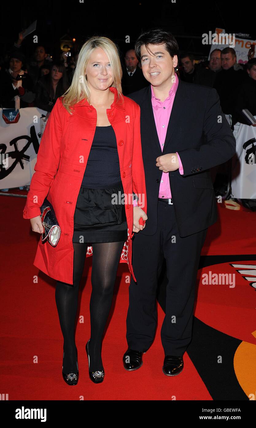 Michael McIntyre and guest arriving for the BRIT Awards, at Earls Court ...