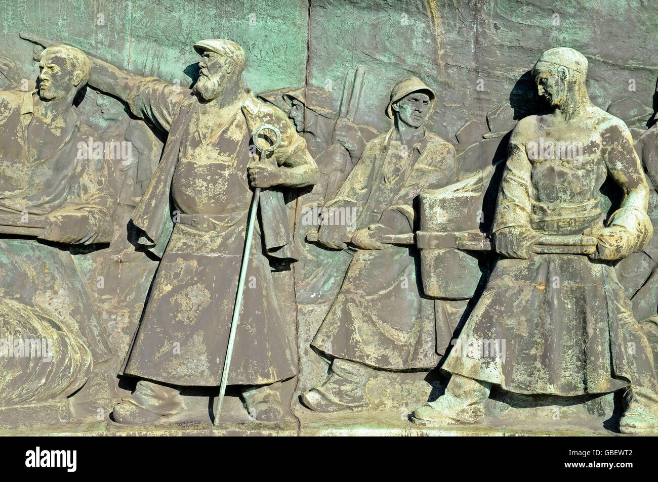 Cast iron monument, monumental relief by Arthur Hoffmann, ThyssenKrupp ...