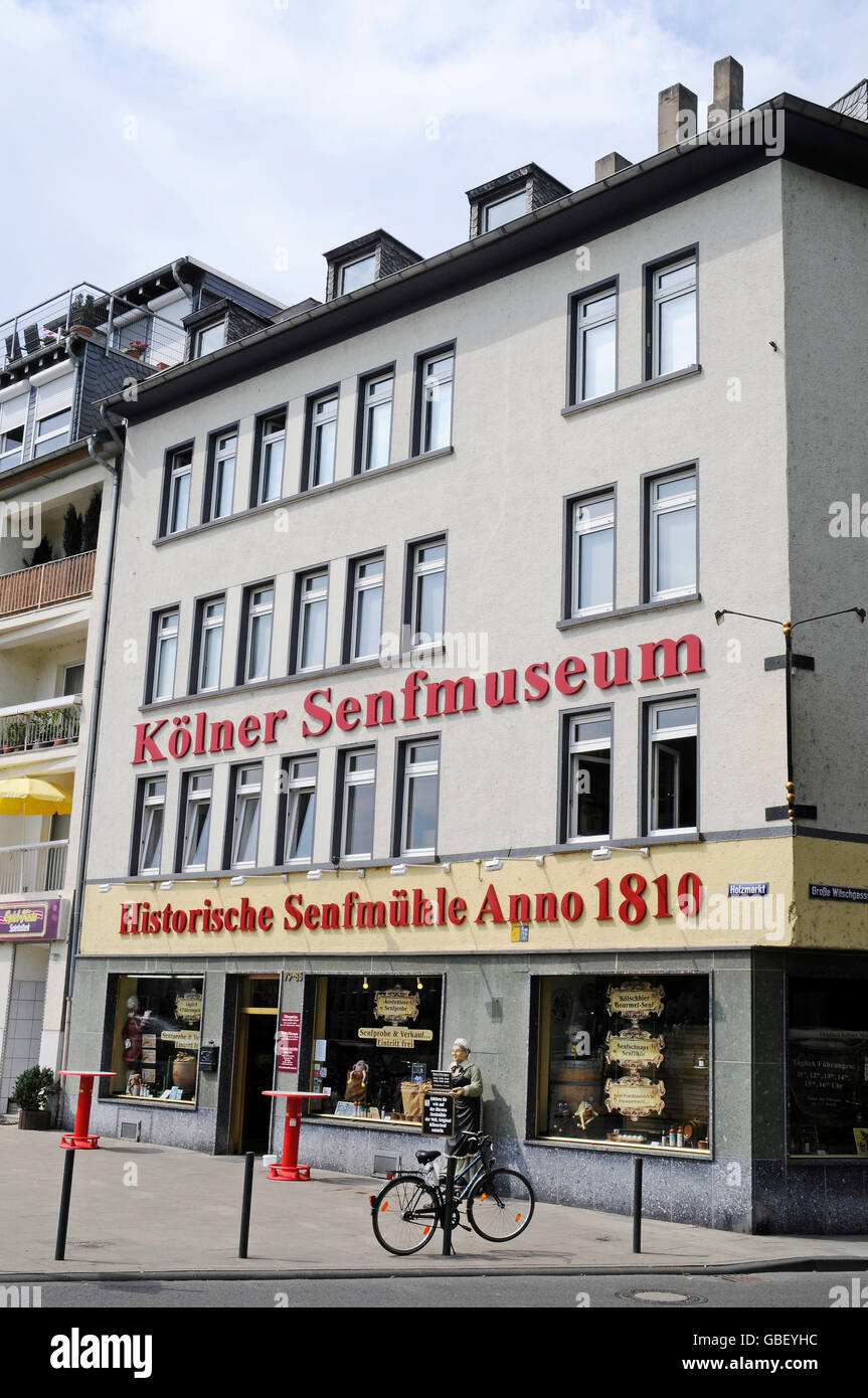 museum of mustard, mustard mill, Cologne, Koeln, Rhineland, North Rhine ...