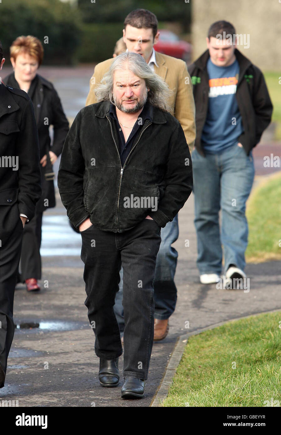 Jim Dunlop (front) brother of motorcycle star Robert Dunlop leads ...