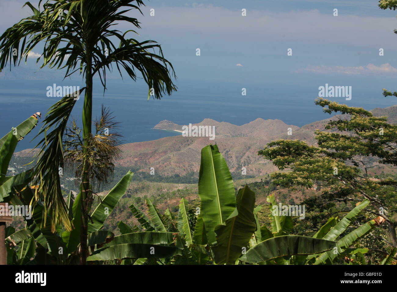 a vilage in the landscape near the city of Dili in the south of East ...