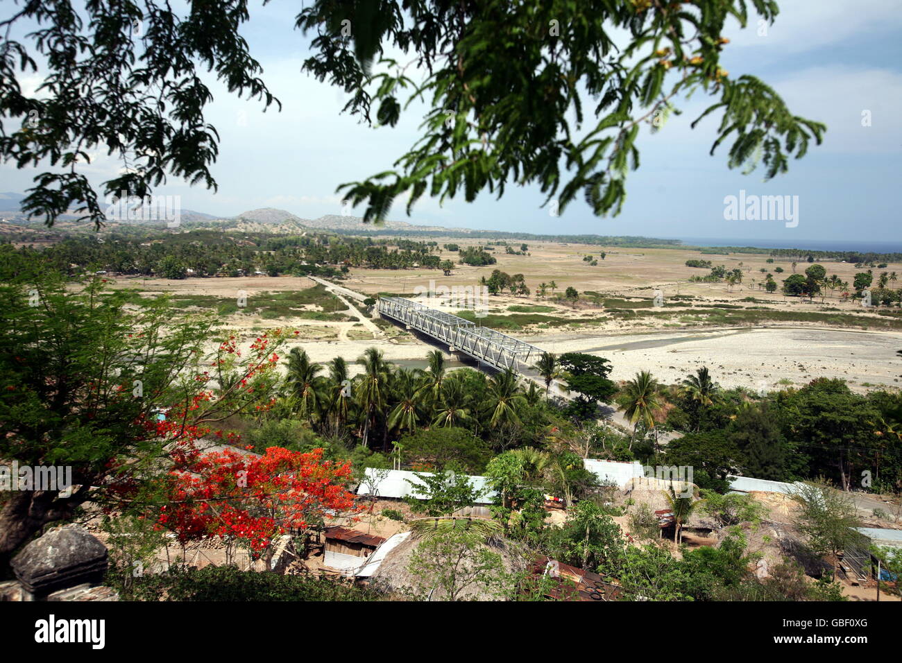 the landscape near the town of Baucau in the north of East Timor in ...