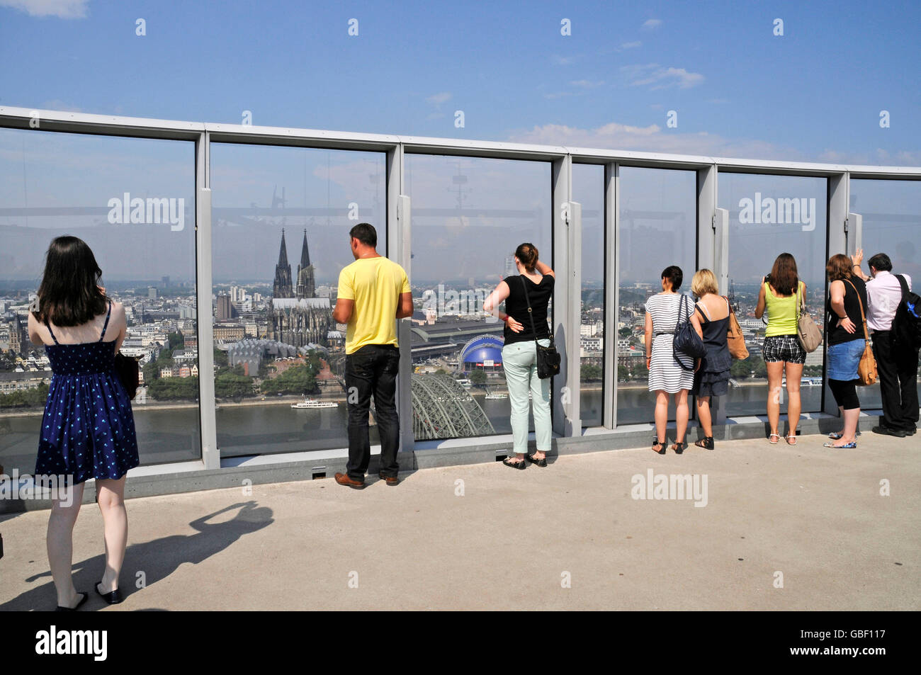 viewing platform, Triangle building, office tower, Cologne, Koeln ...