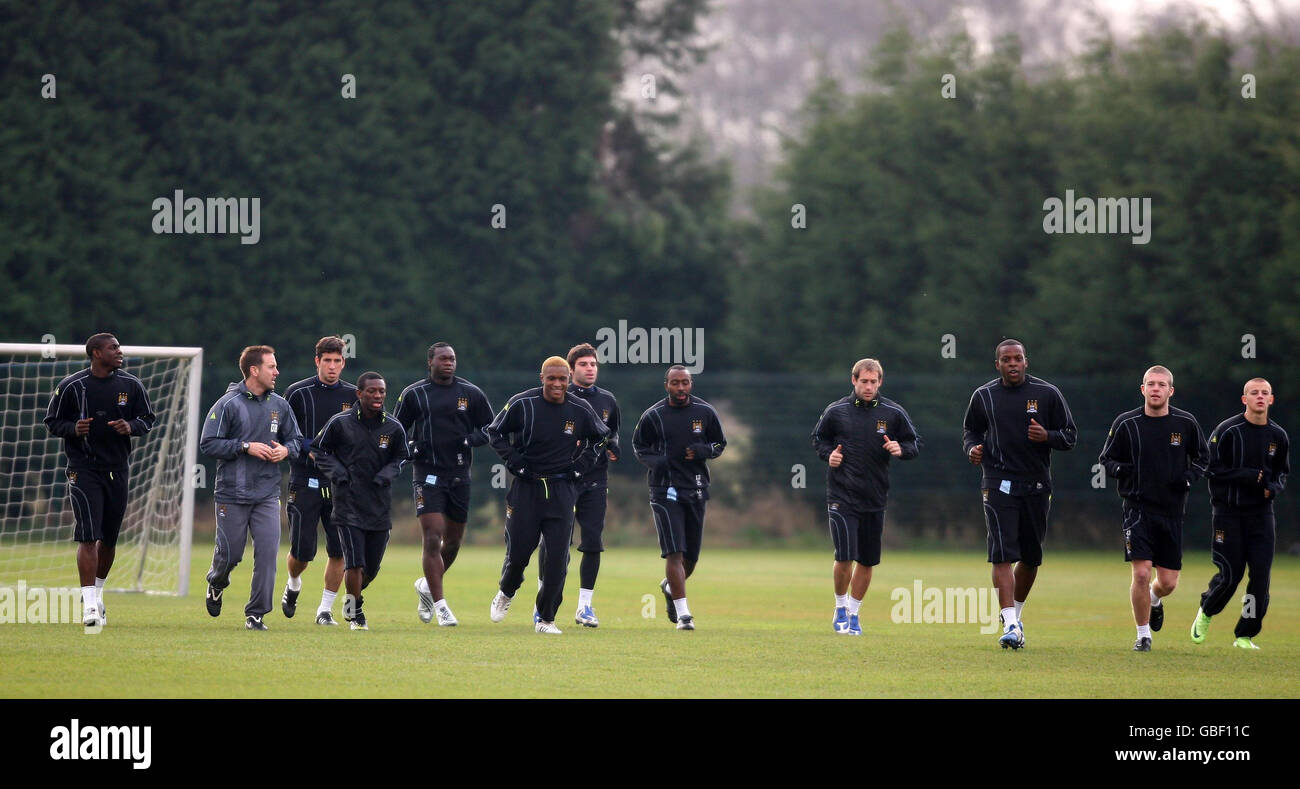 Soccer manchester city training session press conference carrington ...