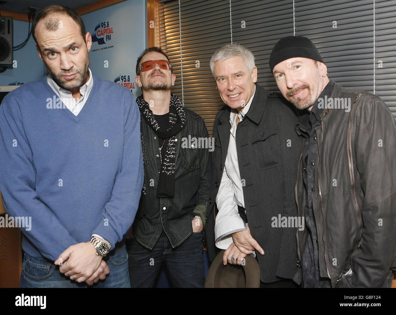 U2 at Capital Radio - London Stock Photo - Alamy