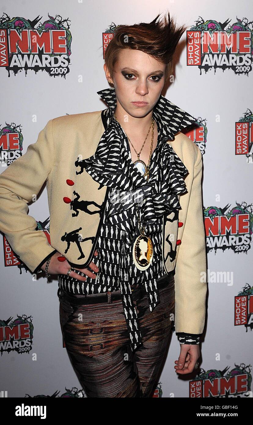 La Roux arriving for the Shockwaves NME Awards 2009 at the 02 Academy ...