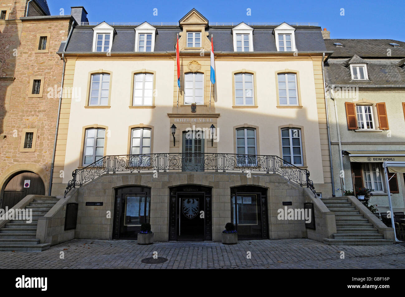 city hall, town hall, Echternach, Luxembourg Stock Photo - Alamy