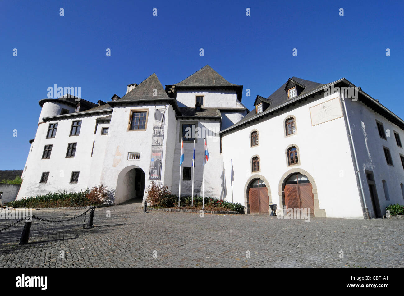 War Museum, chateau, castle, palace, Clervaux, Luxembourg Stock Photo ...